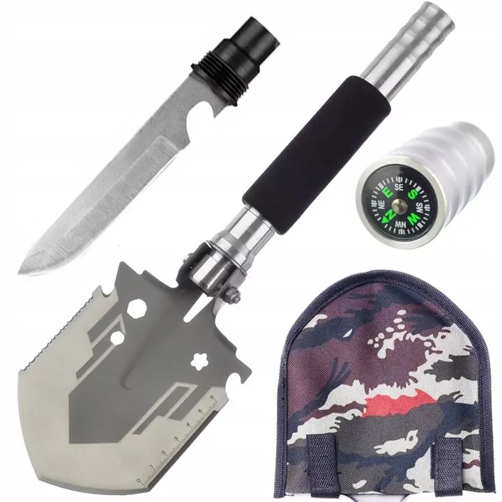 MOCNA SAPERKA MINI ŁOPATA NÓŻ 8W1 TAKTYCZNA METALOWA - 15304611268 ...