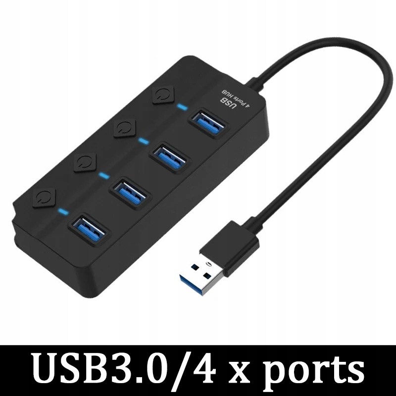 USB 3.0 Multi USB Splitter Hub USB Hub 2.0 Use Power Adapter 4/7 Port ...