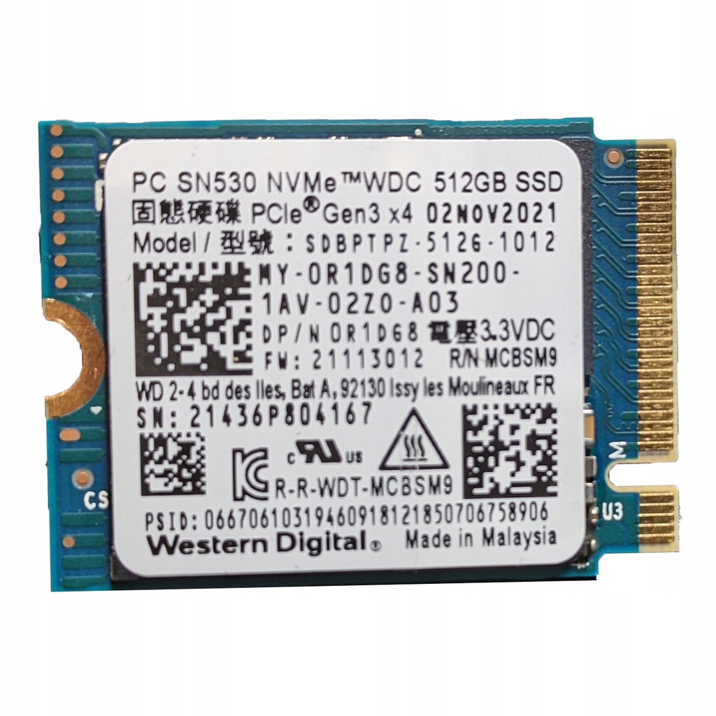 Dysk SSD WD 2230 512GB do Steam Deck - 12603553296 - oficjalne archiwum ...