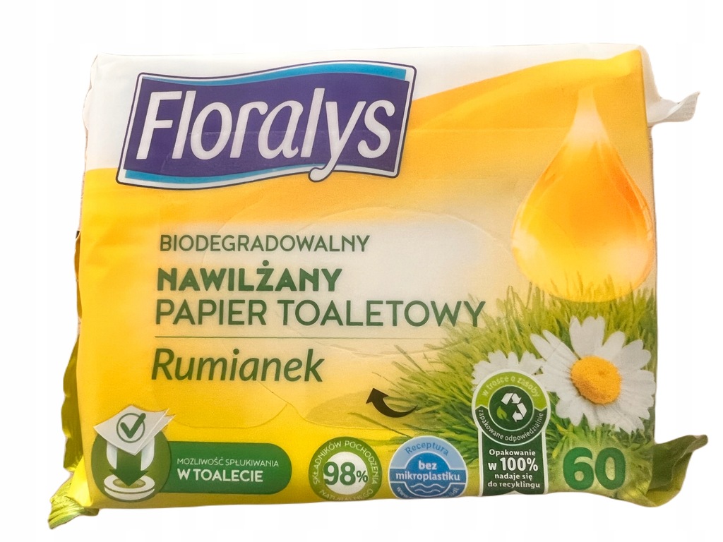 FLORALYS - NAWILŻANY PAPIER TOALETOWY 60 SZT RUMIA - 12582004609 ...