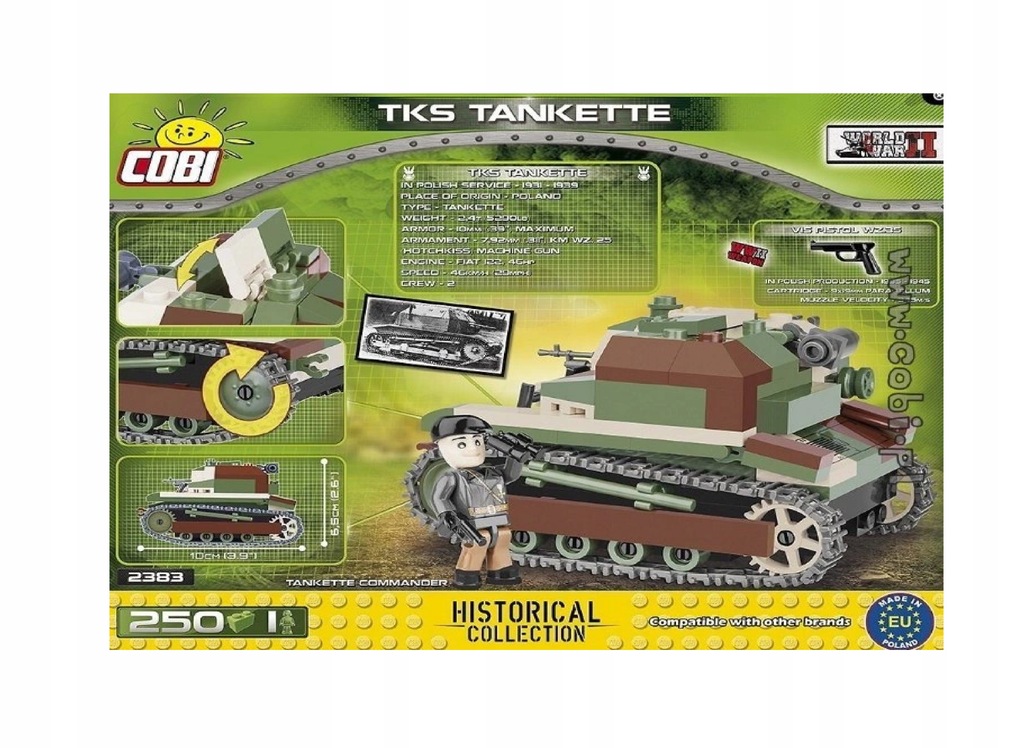 COBI 2383 czołg TKS Tankietka 250 klocków - 8463183507 - oficjalne ...