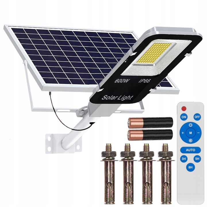 MOCNA LAMPA SOLARNA LED 600W ULICZNA Z PILOTEM - 13072351292 - oficjalne archiwum Allegro