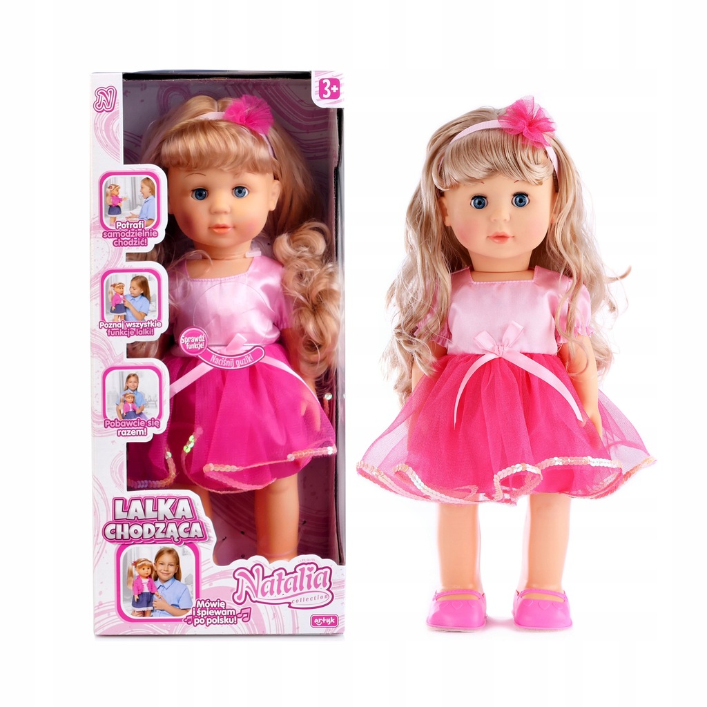 Duża chodząca lalka - NATALIA, 40 cm, interaktywna - 12184706580 ...