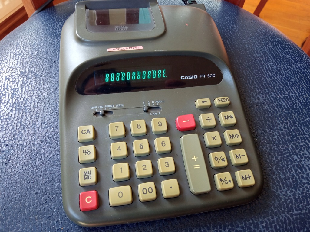 Stary kalkulator z drukarką Casio FR-520 - 12109224197 - oficjalne ...