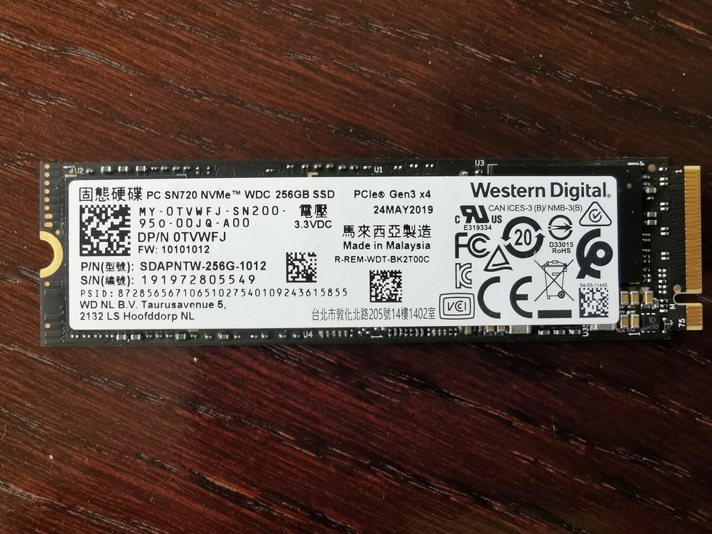 Dysk SSD WD 256GB M.2 NVMe SN720 SDAPNTW-256G - 11881037192 - oficjalne archiwum Allegro