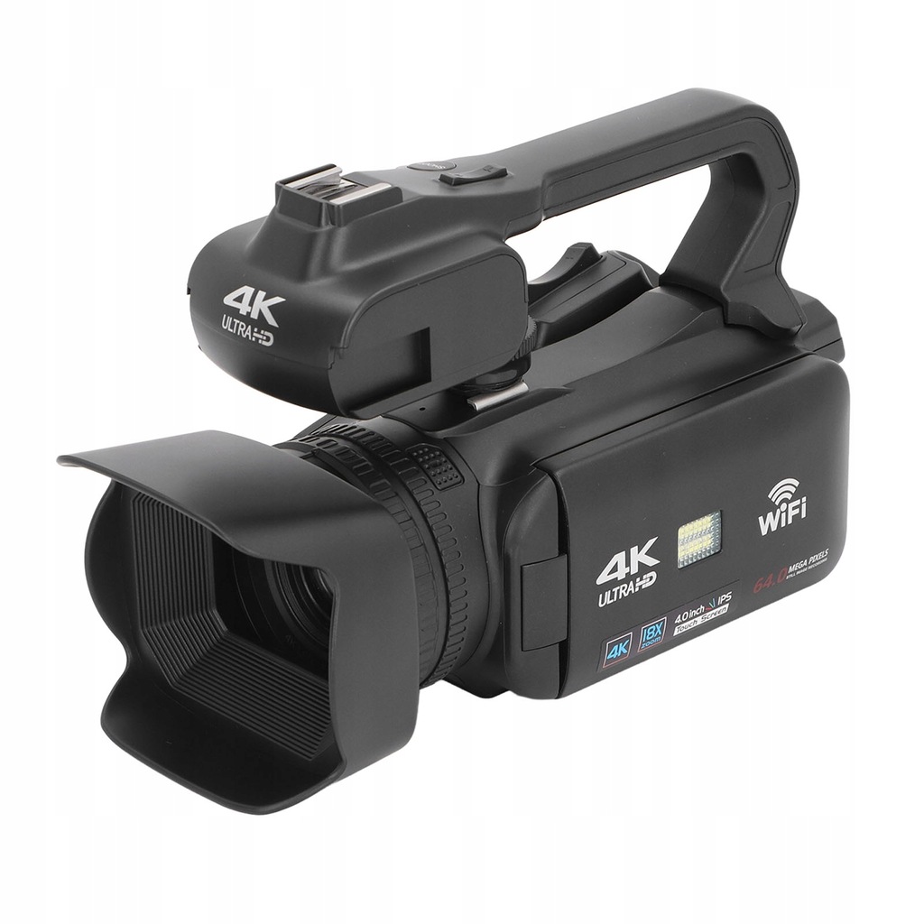 KAMERA 4K ULTRA HD 64 MP 18X TRANSMISJA NA ŻYWO APARAT CYFROWY ...