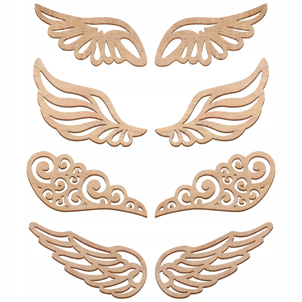 Small Angel Wings Crafts Wood Ornaments Color 80 - 14541639987 ...