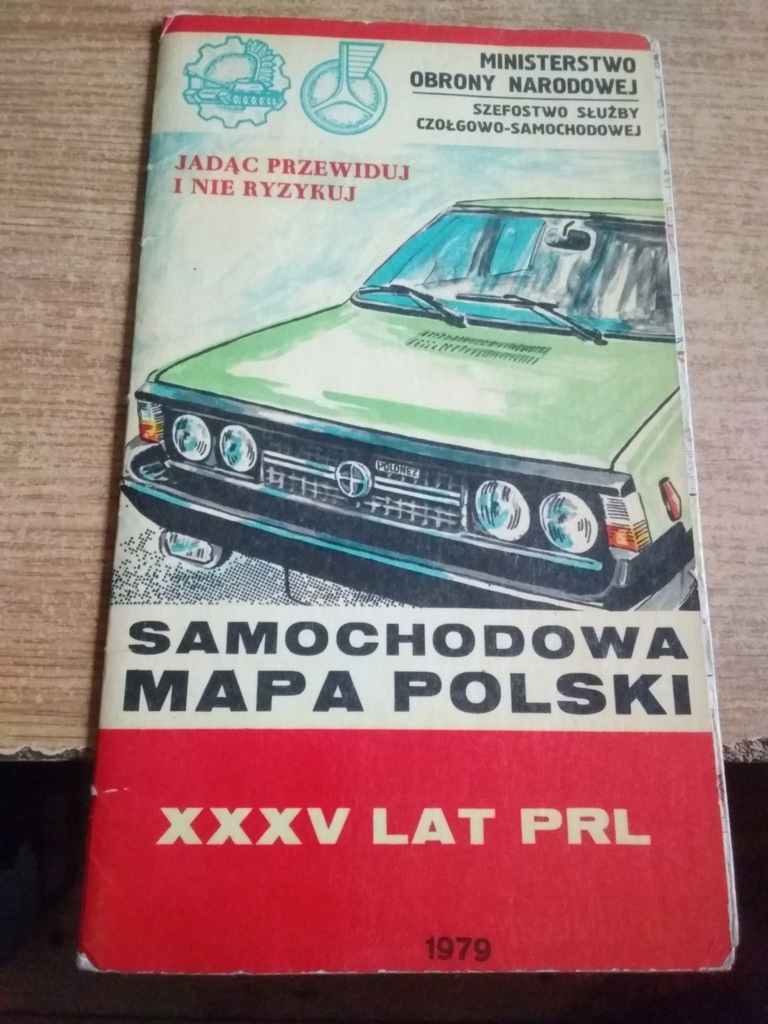 mapa XXXV LAT PRL SAMOCHODOWA MAPA POLSKI Unikat ! - 13179948126 ...