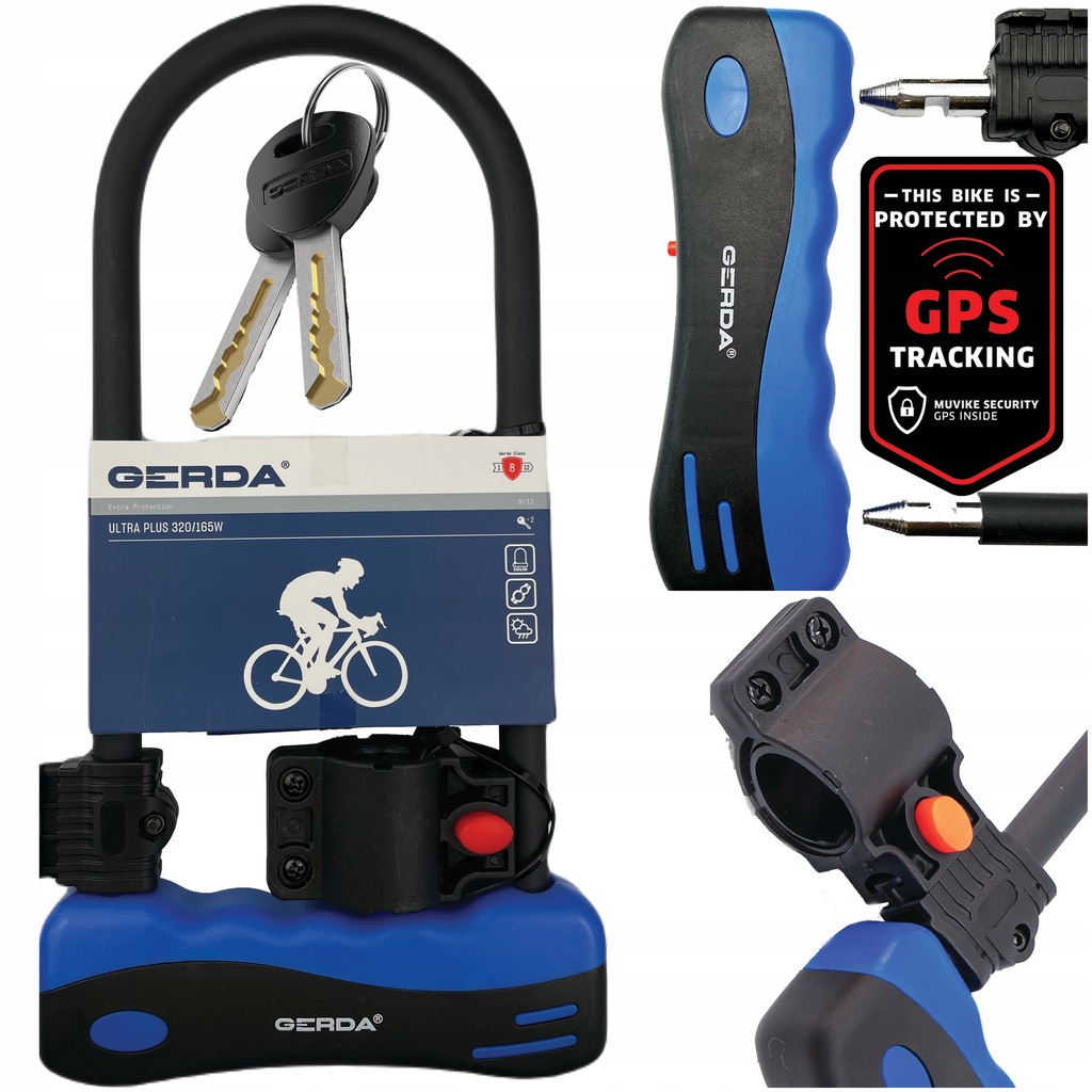 ZAPIĘCIE DO ROWERU U-LOCK GERDA ULTRA 320/165W - 13142656545 ...