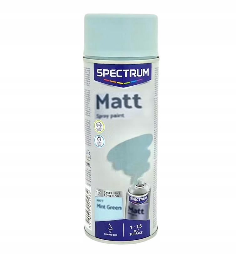 Farba w sprayu do METALU i drewna matowa Miętowy 400 ml Spectrum ...