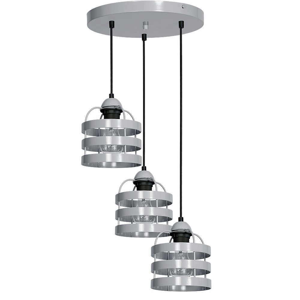 Lampa wisząca Tube szary 3 615 Decoland - 7025699015 - oficjalne ...