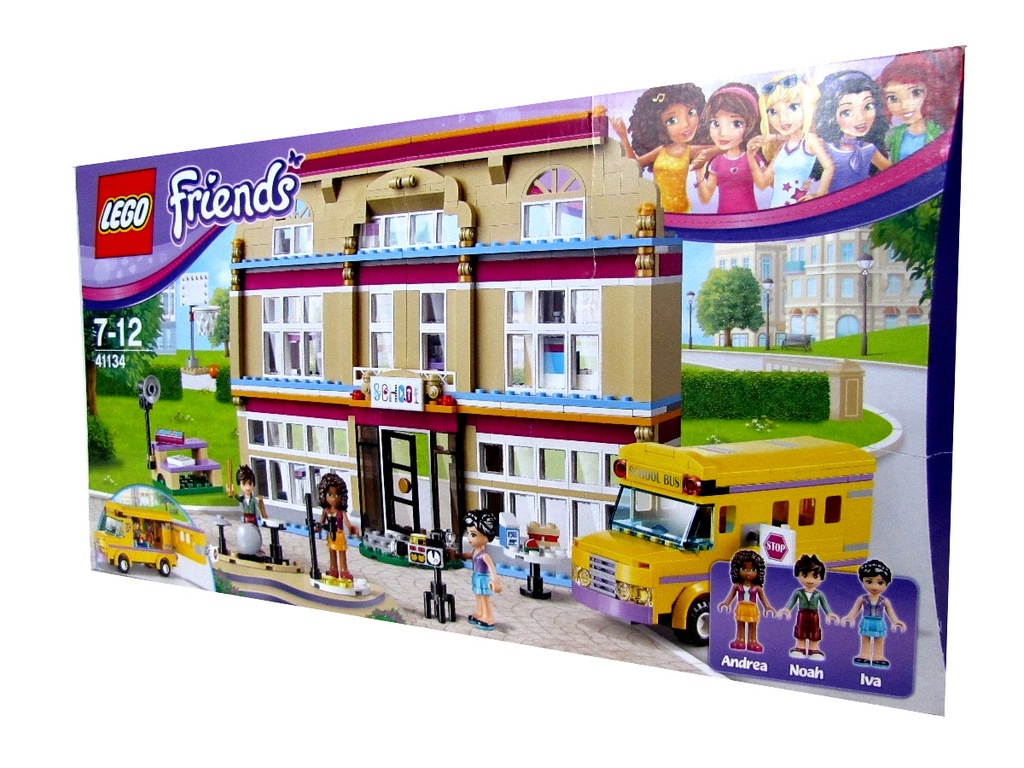 KLOCKI LEGO FRIENDS SZKOŁA AUTOBUS + 3 FIGURKI rB - 7826037508 ...