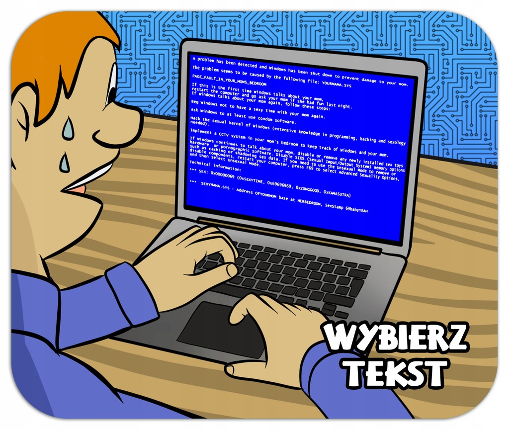 PODKŁADKA POD MYSZ Z NADRUKIEM ZAWÓD INFORMATYK - 9132160128 ...