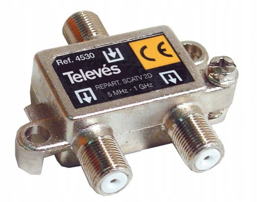 ROZGAŁĘŹNIK 1/2 TELEVES 4530 2TV SPLITTER DVB-T HQ - 10138124796 ...