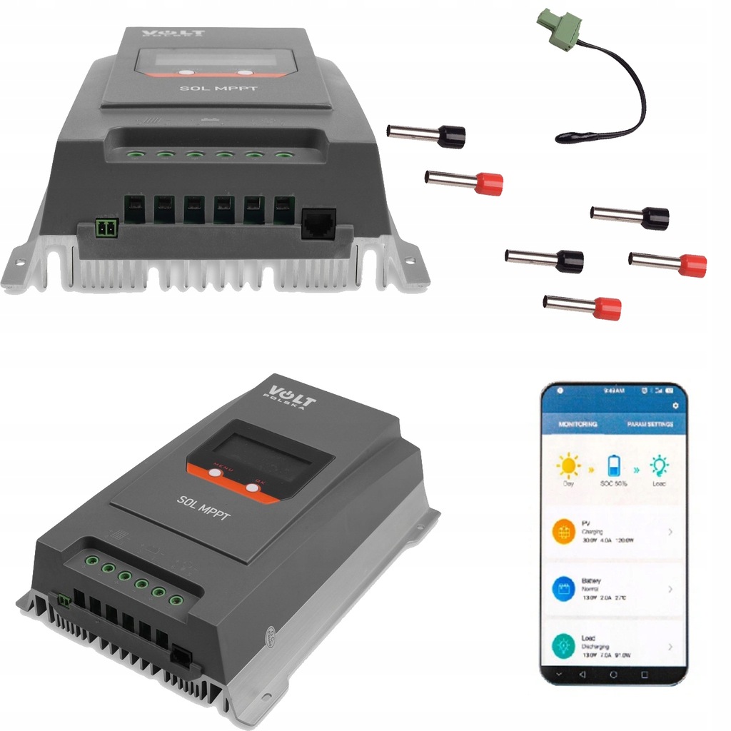 Regulator SOLARNY ŁADOWANIA MPPT 100V 12V/24V 40A - 12074959369 - oficjalne archiwum Allegro