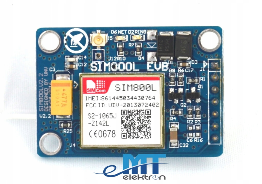 Moduł GSM GPRS SMS SIM800L + antena ARDUINO SIMCOM - 13600685677 - oficjalne archiwum Allegro