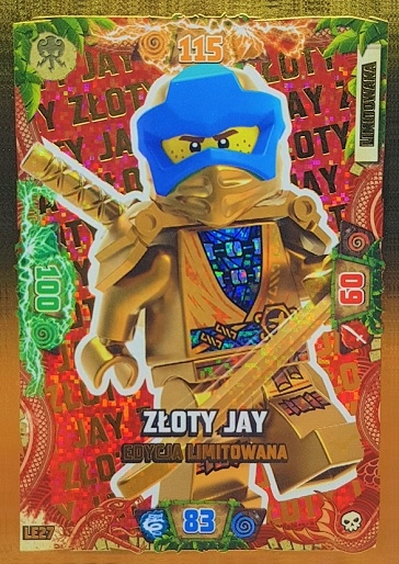 LEGO NINJAGO Złoty Jay - karta limitowana LE27 - 12251313789 ...