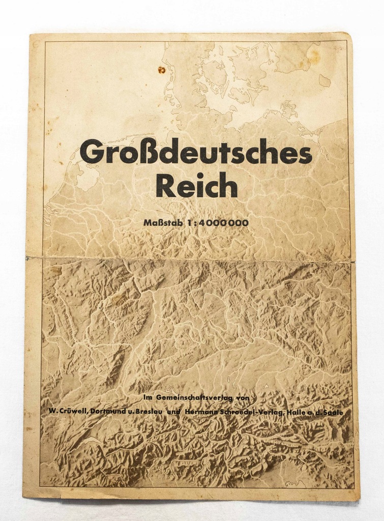 STARA MAPA NIEMIECKA III RZESZA - EUROPA ŚRODKOWA, GENRALNE ...