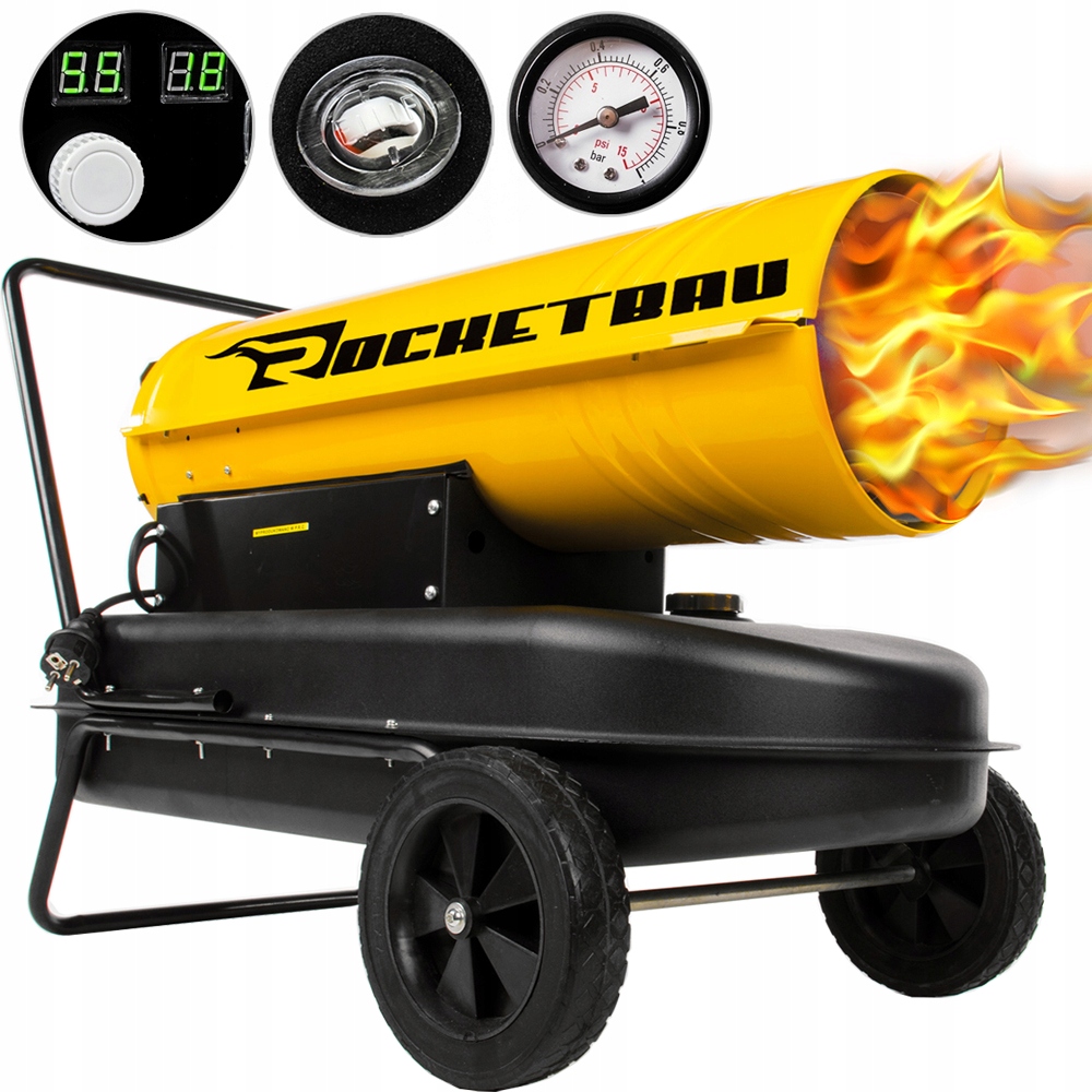 NAGRZEWNICA OLEJOWA 25KW DMUCHAWA TERMOSTAT LCD RB - 8853948406 - oficjalne archiwum Allegro