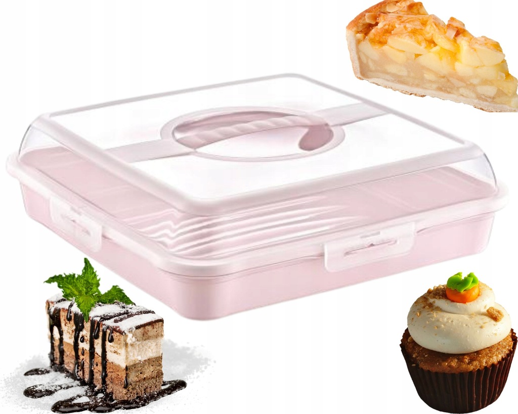 POJEMNIK KWADRATOWY PUDEŁKO NA CIASTO TORT DUŻE - 13311646326 ...