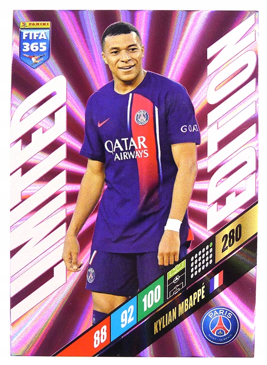 karty PANINI FIFA 365 2024 LIMITED PSG Mbappe - 14360563791 - oficjalne ...