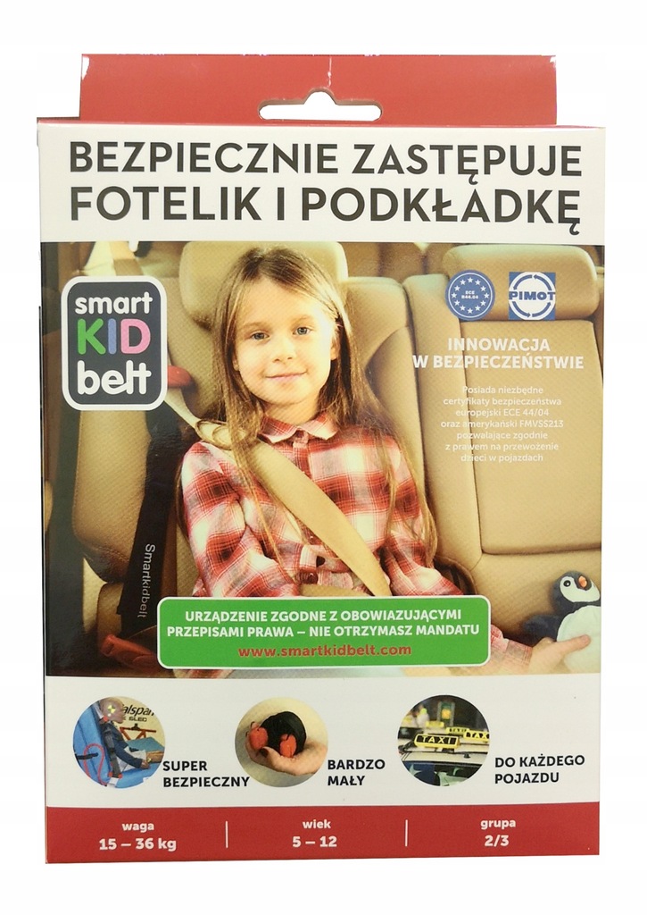 SMART KID BELT PAS ZASTĘPUJE FOTELIK SAMOCHODOWY - 7797583639 ...