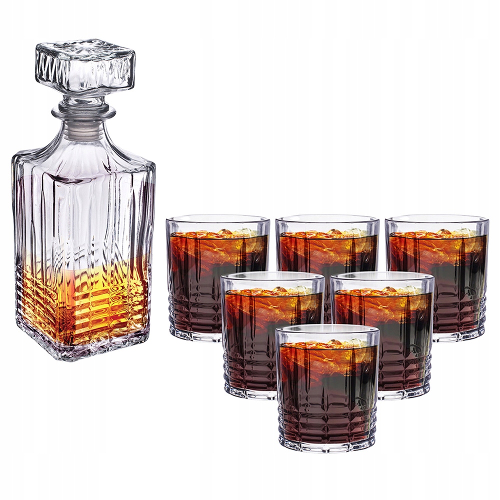 Zestaw szklanej i karafka do whisky drinków Altom Design Muscat 0,9 l ...