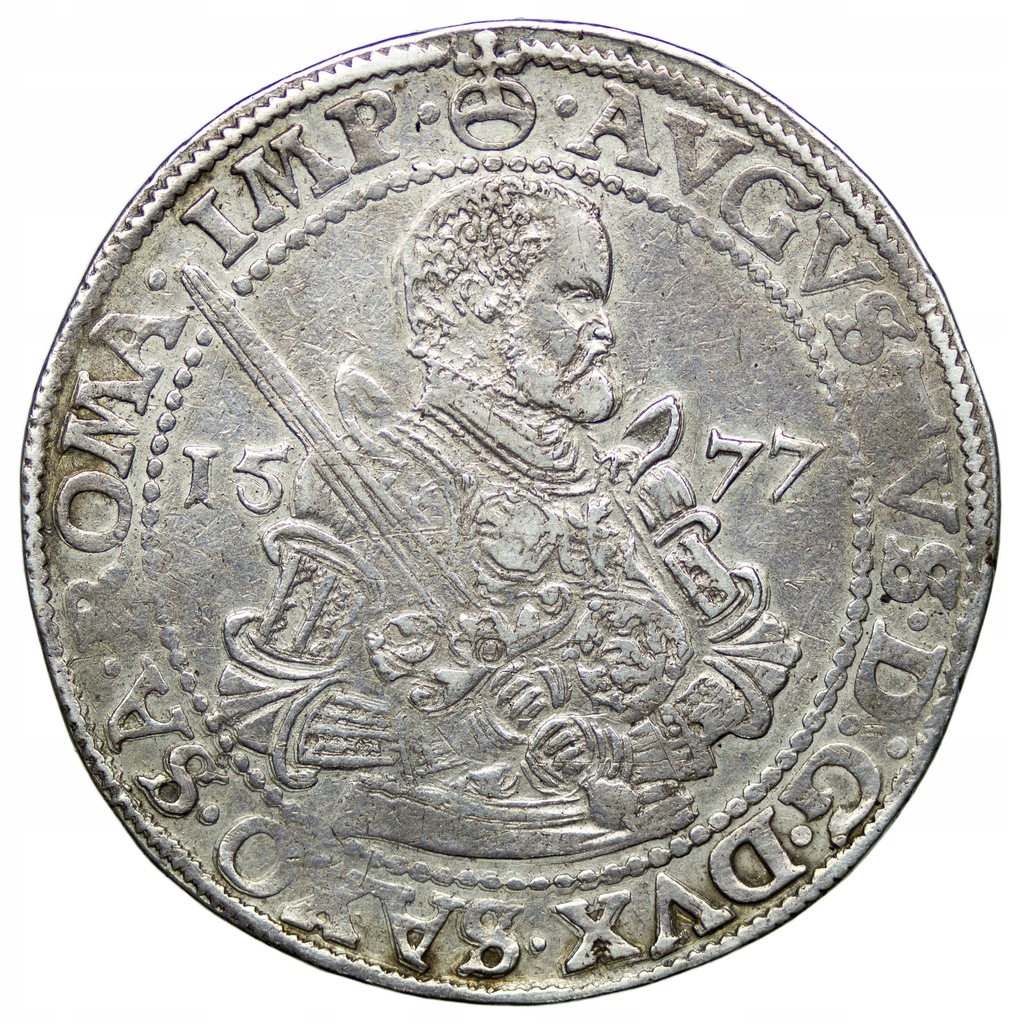 Saksonia Talar 1577 HB, August, Drezno, st. 3+ - 12737943924 ...