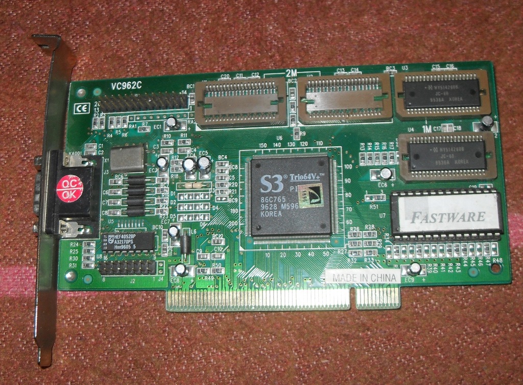 STARA KARTA GRAFICZNA S3 TRIO64+ VC962C PCI - 11573080635 - oficjalne ...