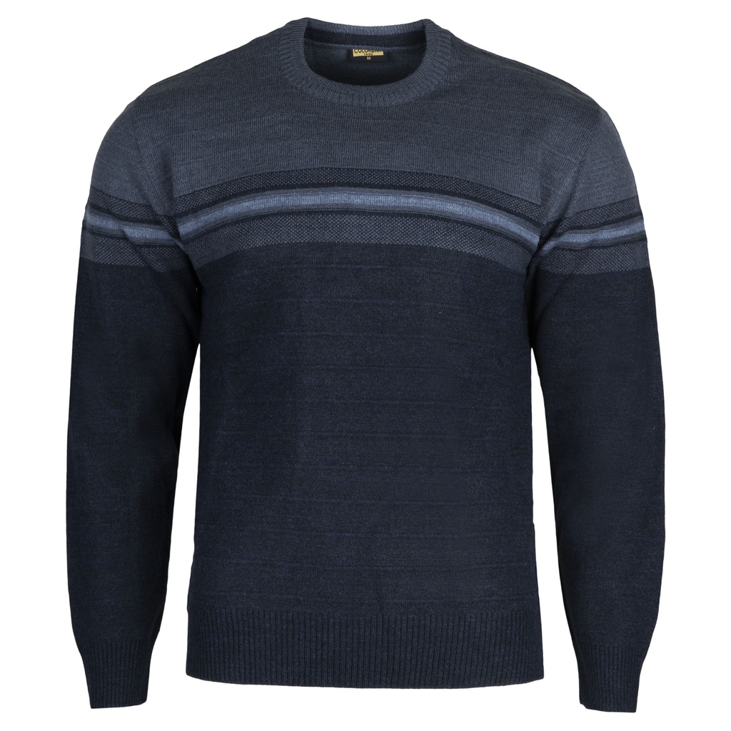 SWETER MĘSKI WEŁNIANY JEANS POD SZYJĘ ROZ.M SW645 - 12689530029 ...