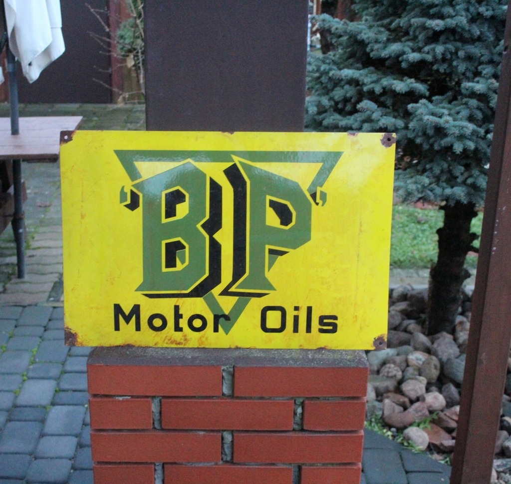 Blacha reklama emaliowana BP Motor Oils - 14908605296 - oficjalne ...