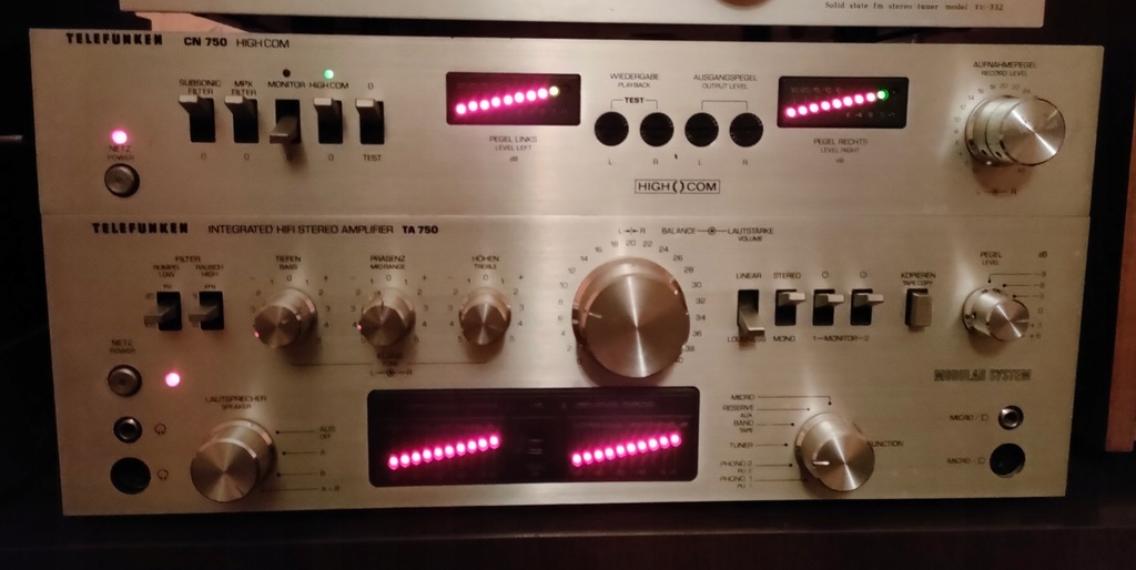 Wzmacniacz Telefunken TA 750 + CN 750 HIGH COM - 13036013603 ...
