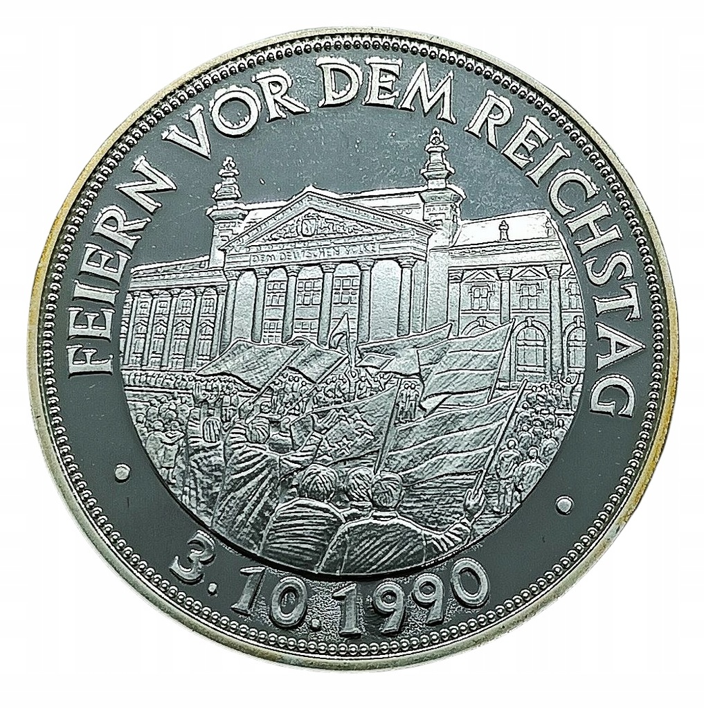 Srebrny medal Feiern vor dem Reichstag 1990, 15 g - 12548137891 ...