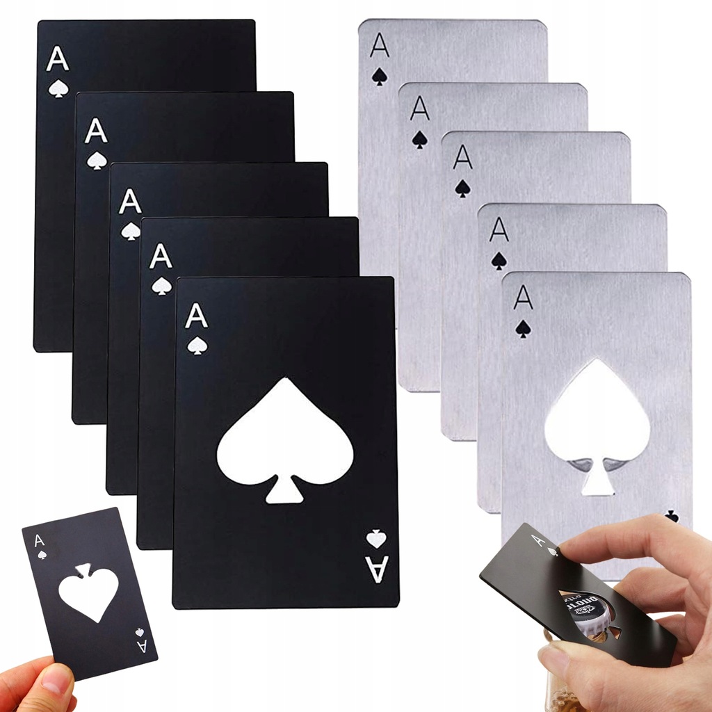 OTWIERACZ DO BUTELEK PIWA AS POKER PIK 10 ZESTAW - 14447580746 ...