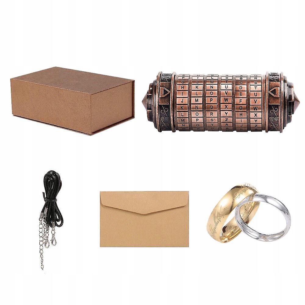 Kod Da Vinci, krypteks z pierścieniami - miedź - 11019258879 - oficjalne archiwum Allegro