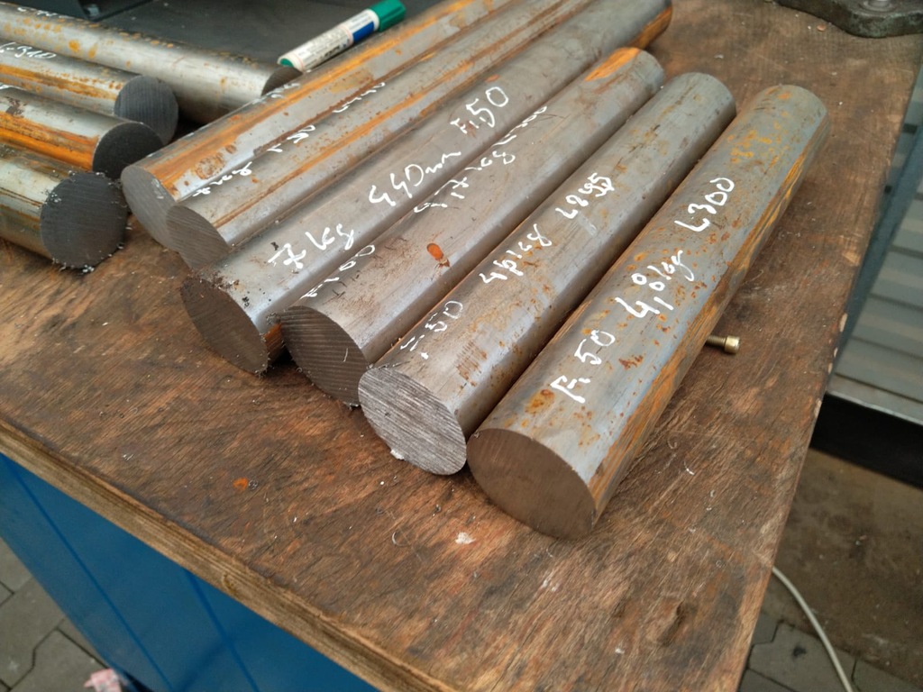 Pręt okrągły stalowy fi 50mm x 300 mm wałek - 13319667440 - oficjalne archiwum Allegro