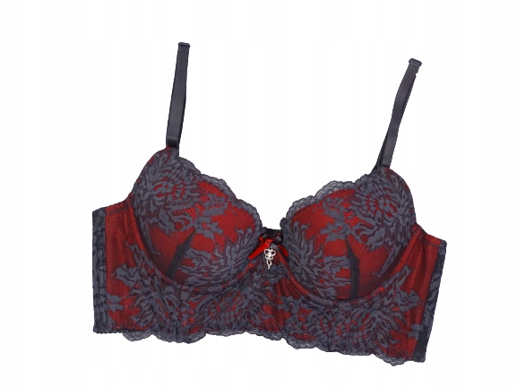 80B Piękny koronkowy biustonosz lekki push-up braletka półgorset B80 - 14901692935 - oficjalne ...