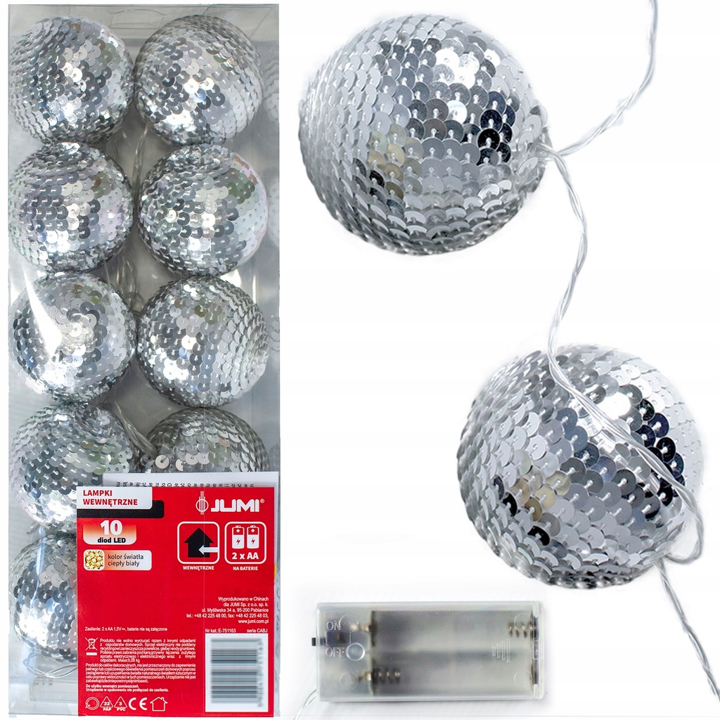 GIRLANDA 10 LED na baterie świetlna lampki kule - 11518446225 - oficjalne archiwum Allegro