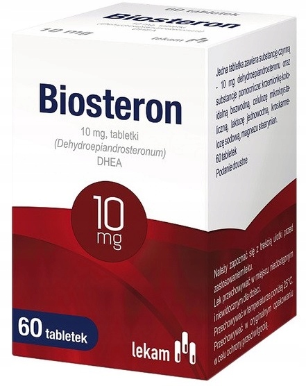 LEK-AM Biosteron 10 mg potencja DHEA 60 tabletek - 12331199855 ...