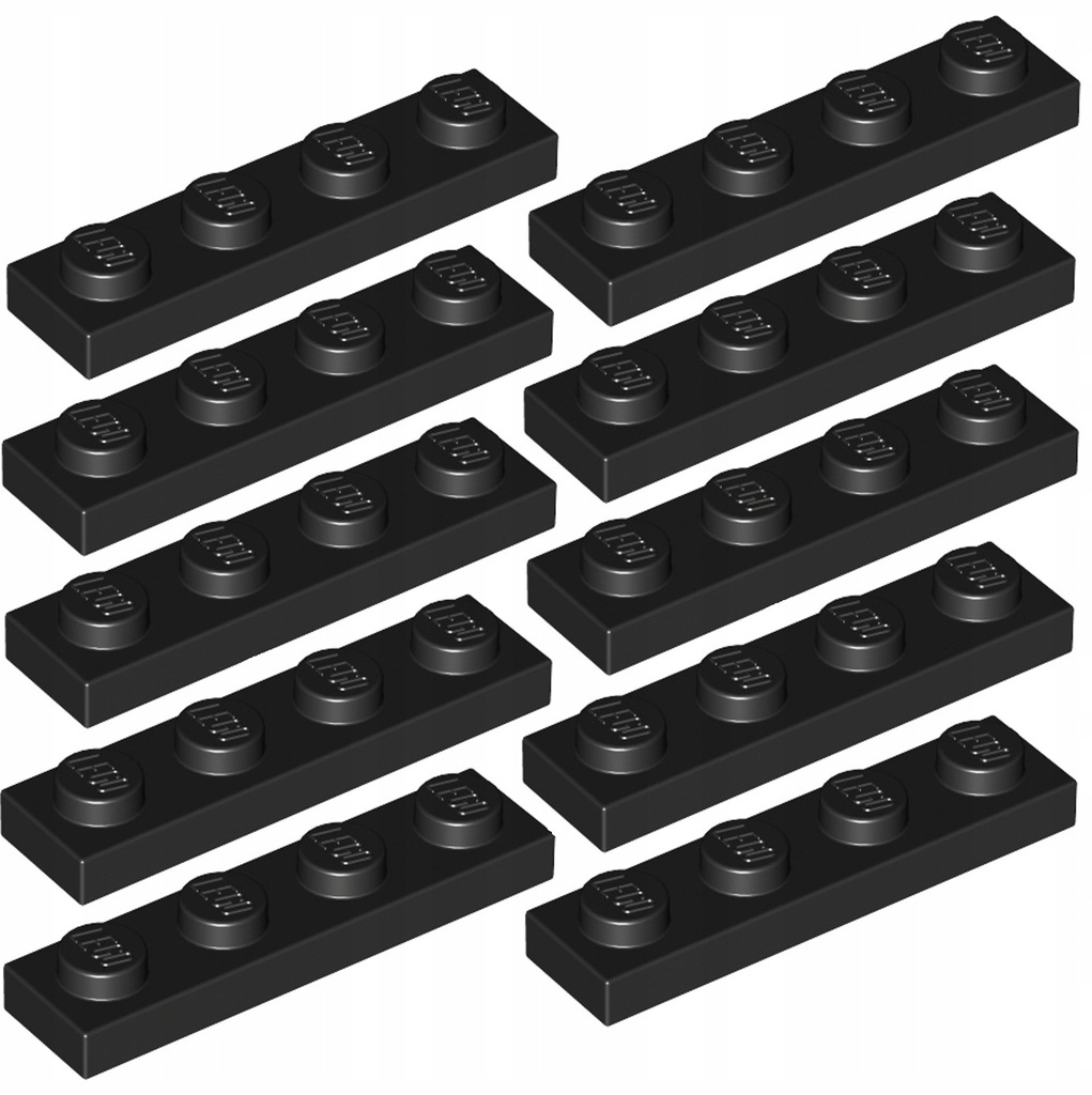 LEGO Płytka 1x4 Czarna/Black (3710/371026) x10 - 13102620263 ...