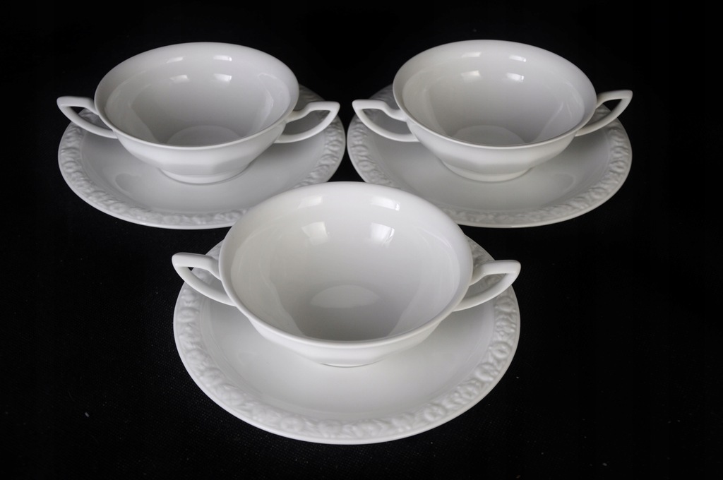 3 Bulionówki Rosenthal Biała Maria - 13417933832 - oficjalne archiwum Allegro