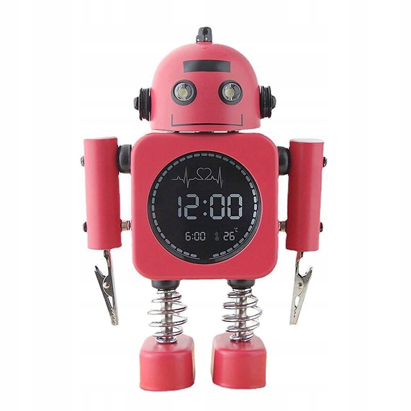 Robot Smart Digital Alarm Clock Temperature Displa - 12597718823 ...