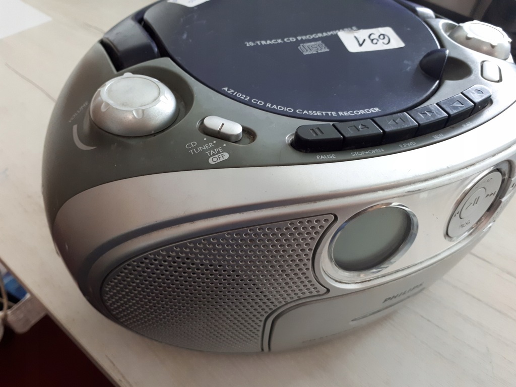 Radio Philips AZ1022/12 Radio//KASETA OPIS 691/21 - 11171412039 - oficjalne archiwum Allegro