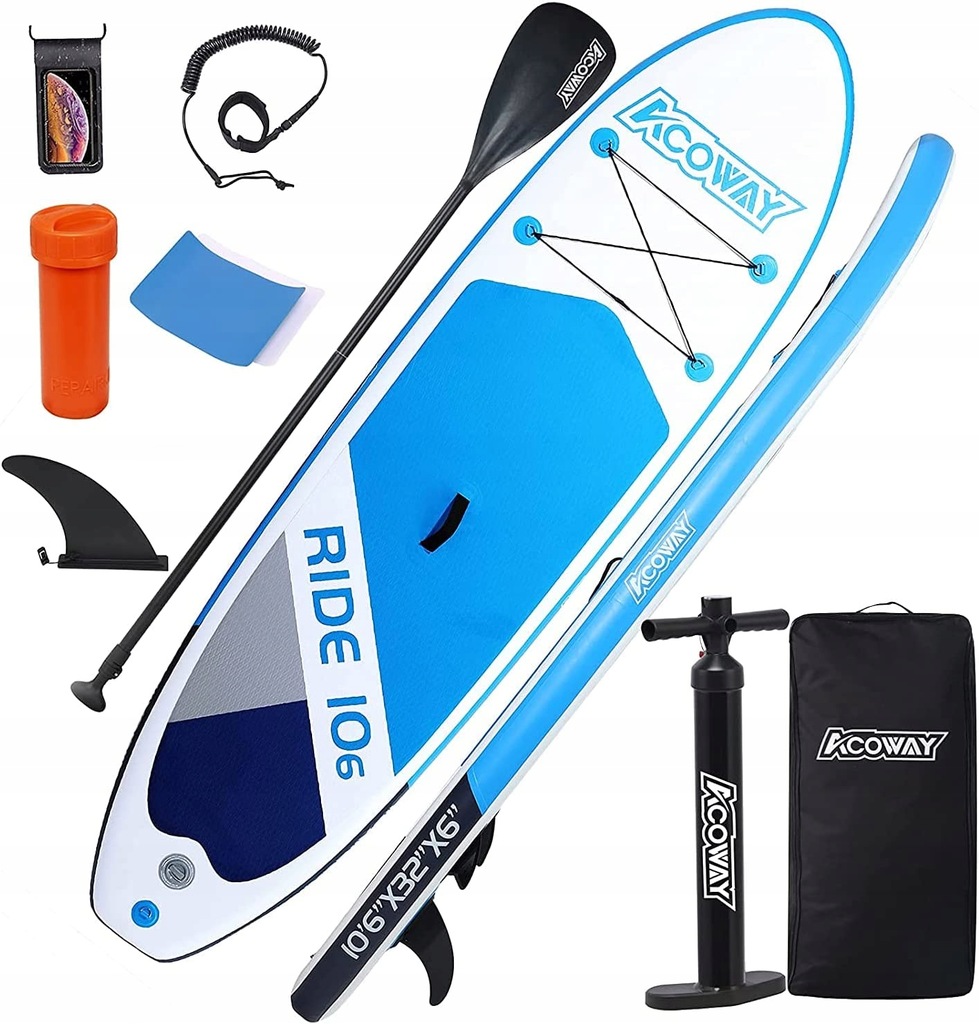 SUP ACOWAY RIDE 10,6 320 x 81,5/84 x 15 180 kg, - 12883287383 - oficjalne archiwum Allegro