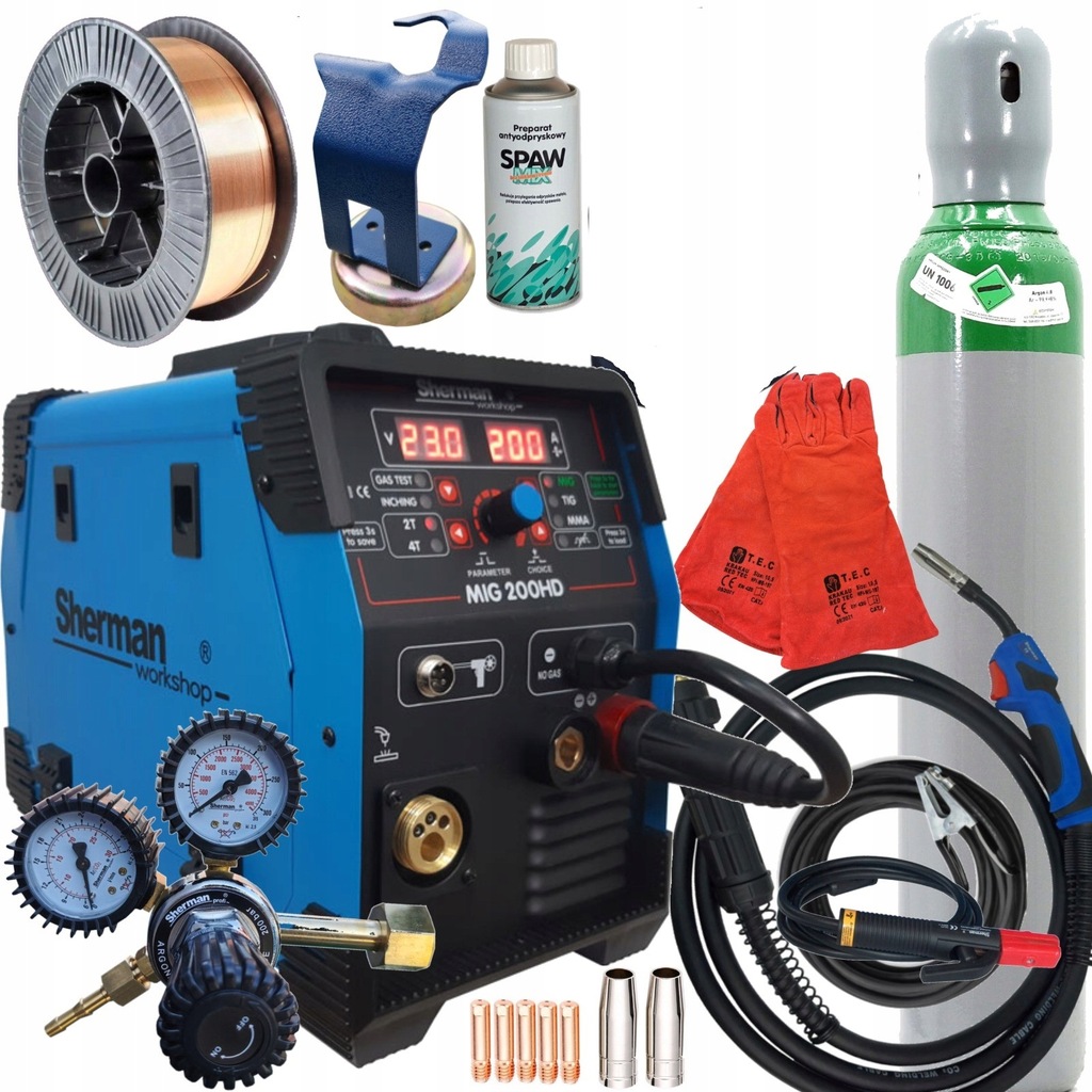 Spawarka Migomat SHERMAN MIG MAG 200 HD TIG LIFT - 11489157748 - oficjalne archiwum Allegro