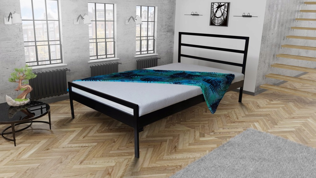 ŁÓŻKO METALOWE VERONA LOFT 100x200 CZARNE - 10911012182 - oficjalne ...