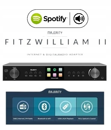 Tuner Majority Fitzwilliam 2 WIFI BT FM SPOTIFY - 14089372934 ...