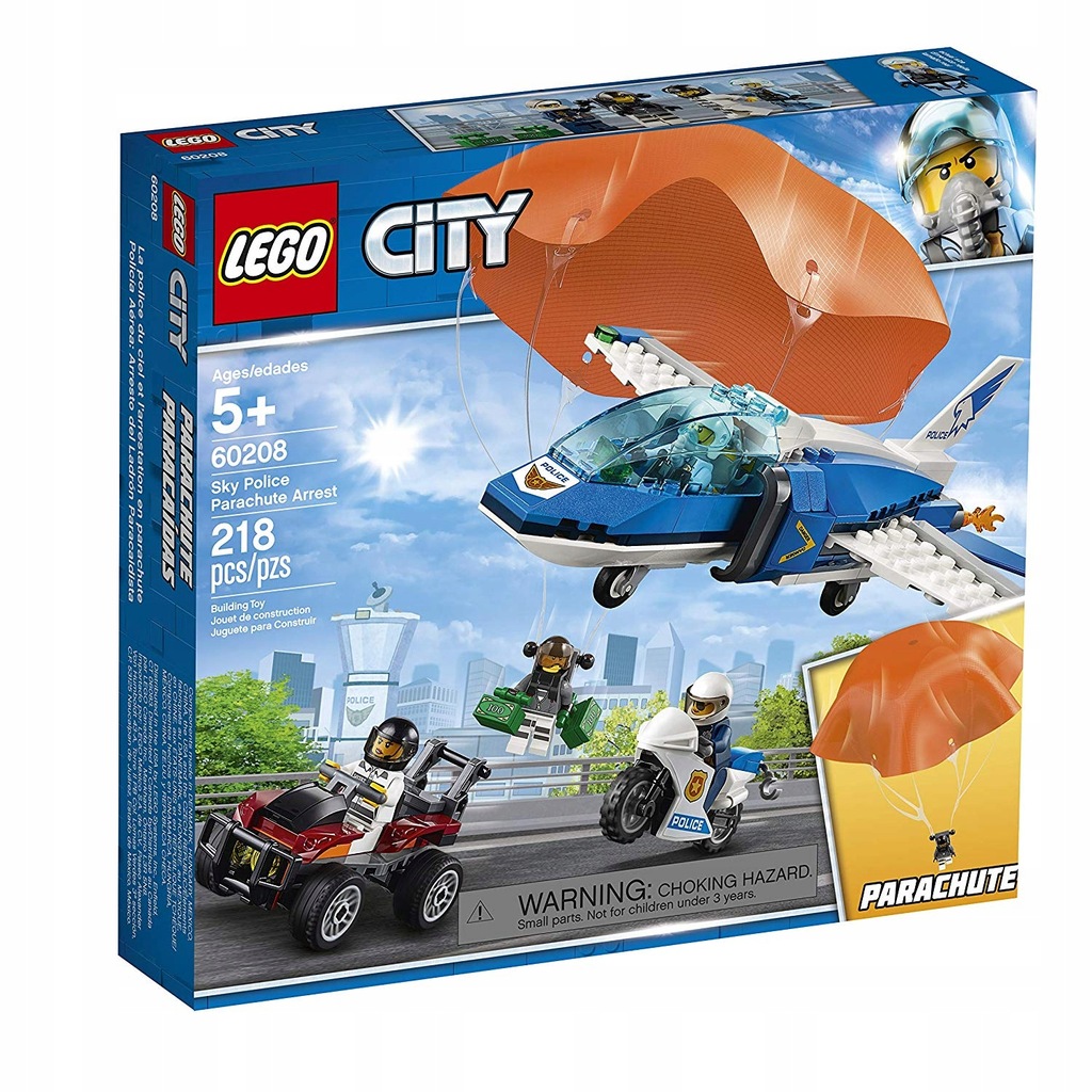 KLOCKI LEGO 60208 CITY Aresztowanie spadochroniarz - 7769894139 ...