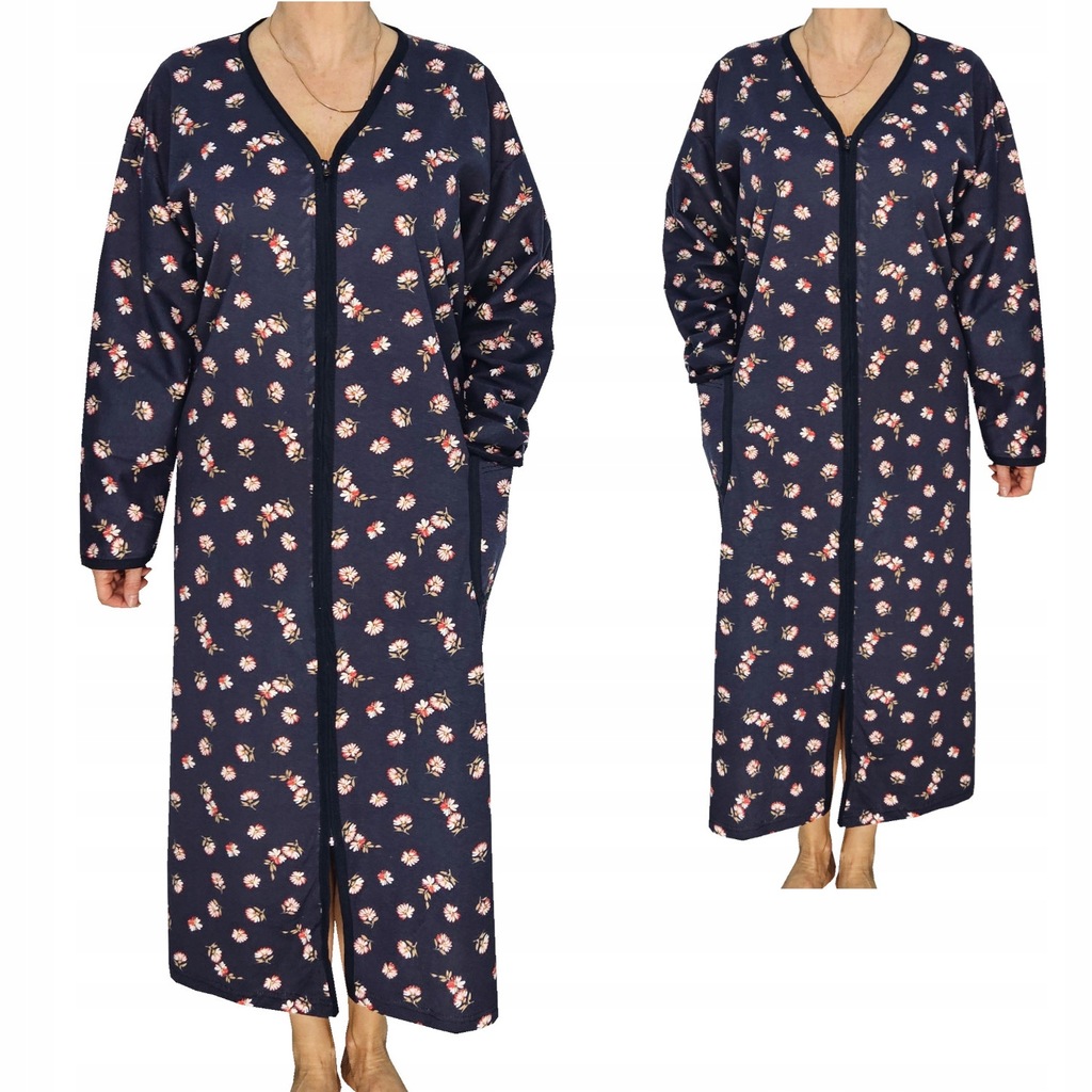 12/5XL Podomka na zamek szlafrok długi rękaw nadwymiary BR-5 ...