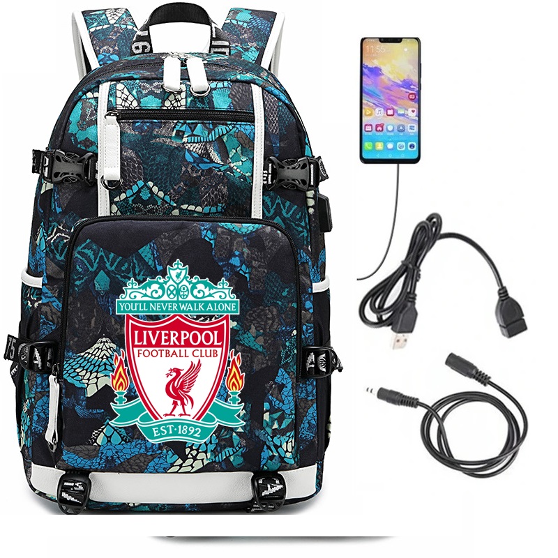 PLECAK USB A4 DUŻY WODOODPORNY FC LIVERPOOL WZORY - 12542826469 ...